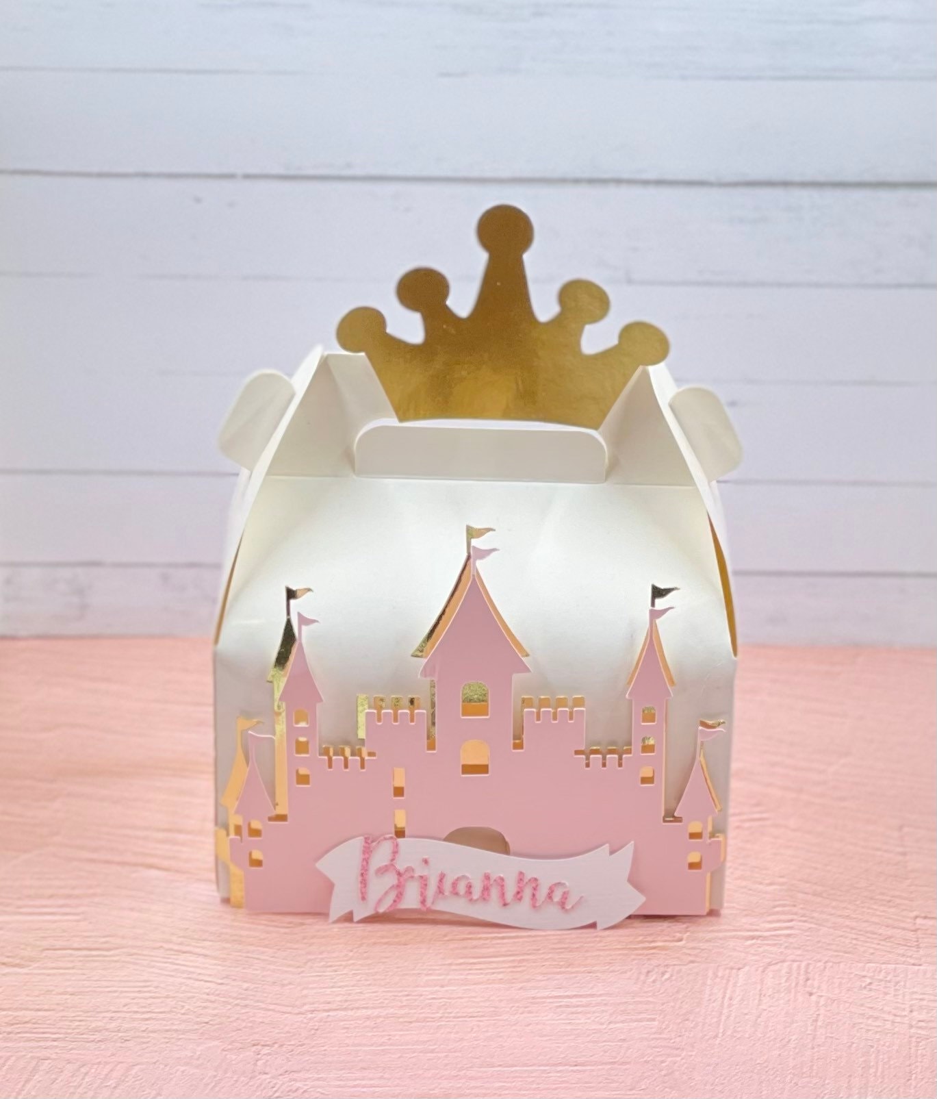 Princess Gable Box Princess Favor Box Crown Favor Boxes Crown Princess ...