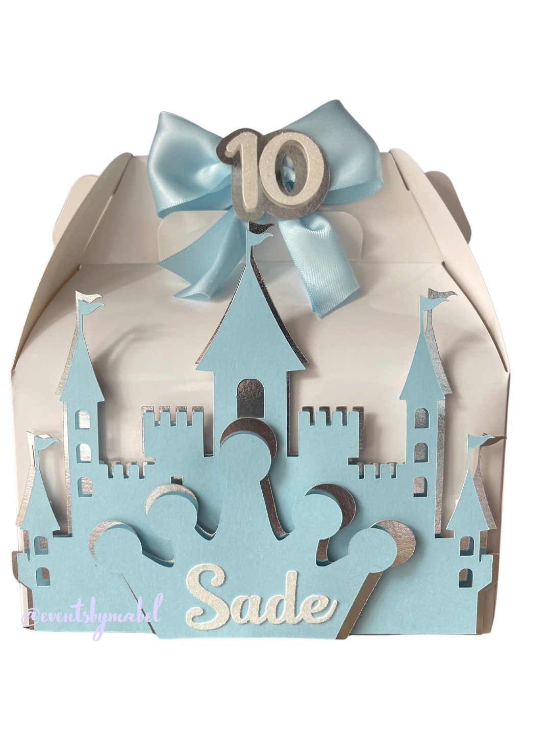 Princess Gable Box• Prince Favor Box • Blue Favor Box • Castle Princess ...