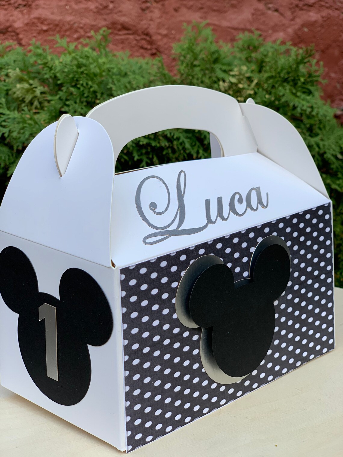 Mickey Mouse Favor Box Black and White Favor Box | Etsy