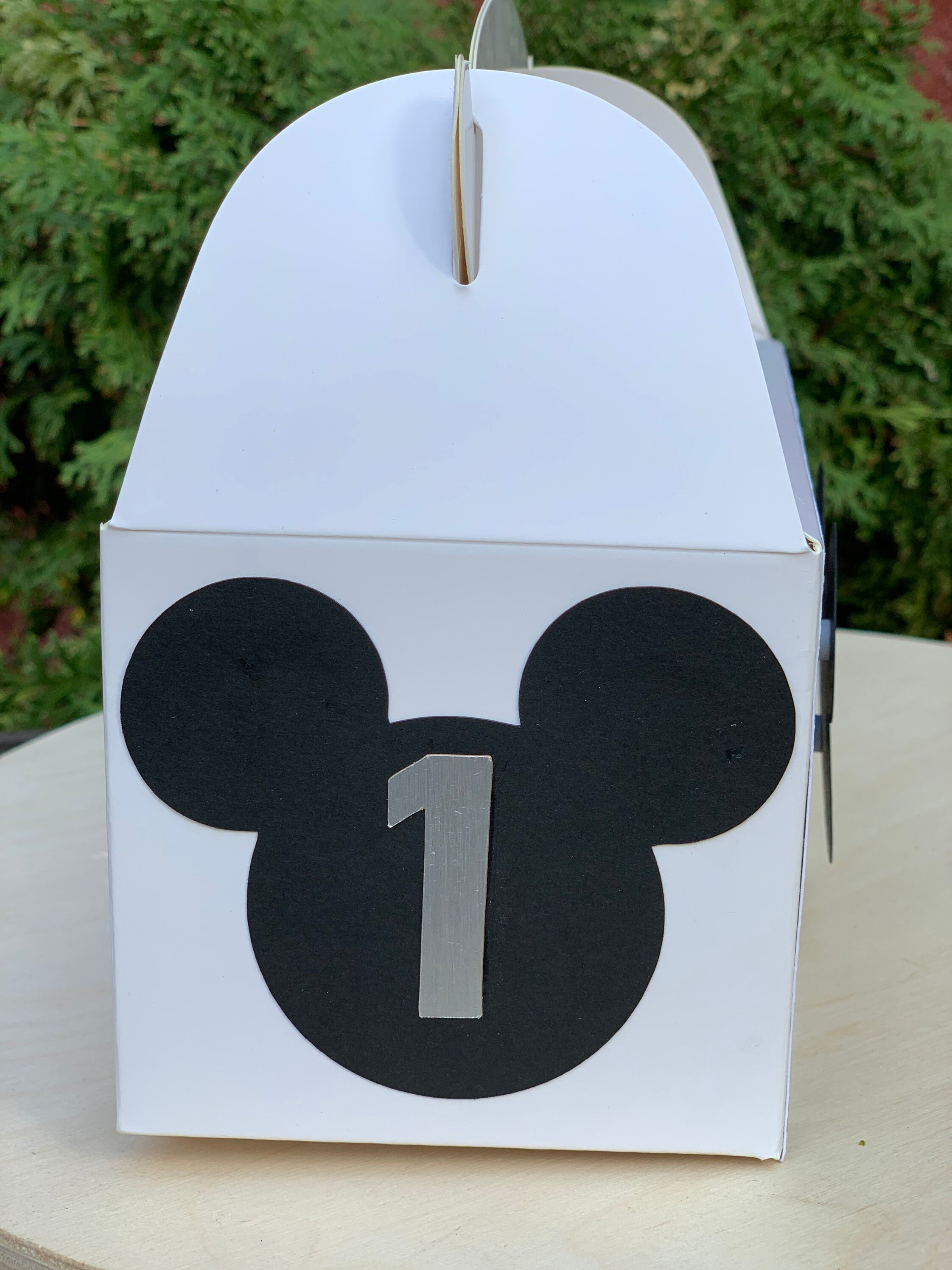 Mickey Mouse Favor Box Black and White Favor Box - Etsy