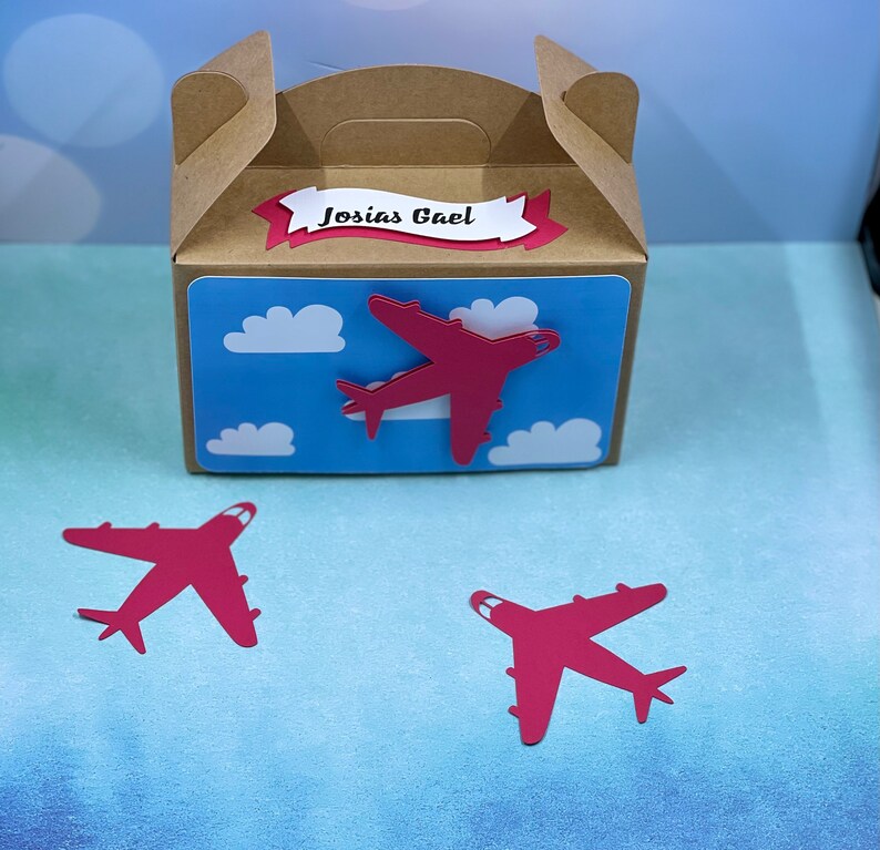 Vintage Airplane Favor Box • Airplane Favor Box•. Airplane Gable Box ...