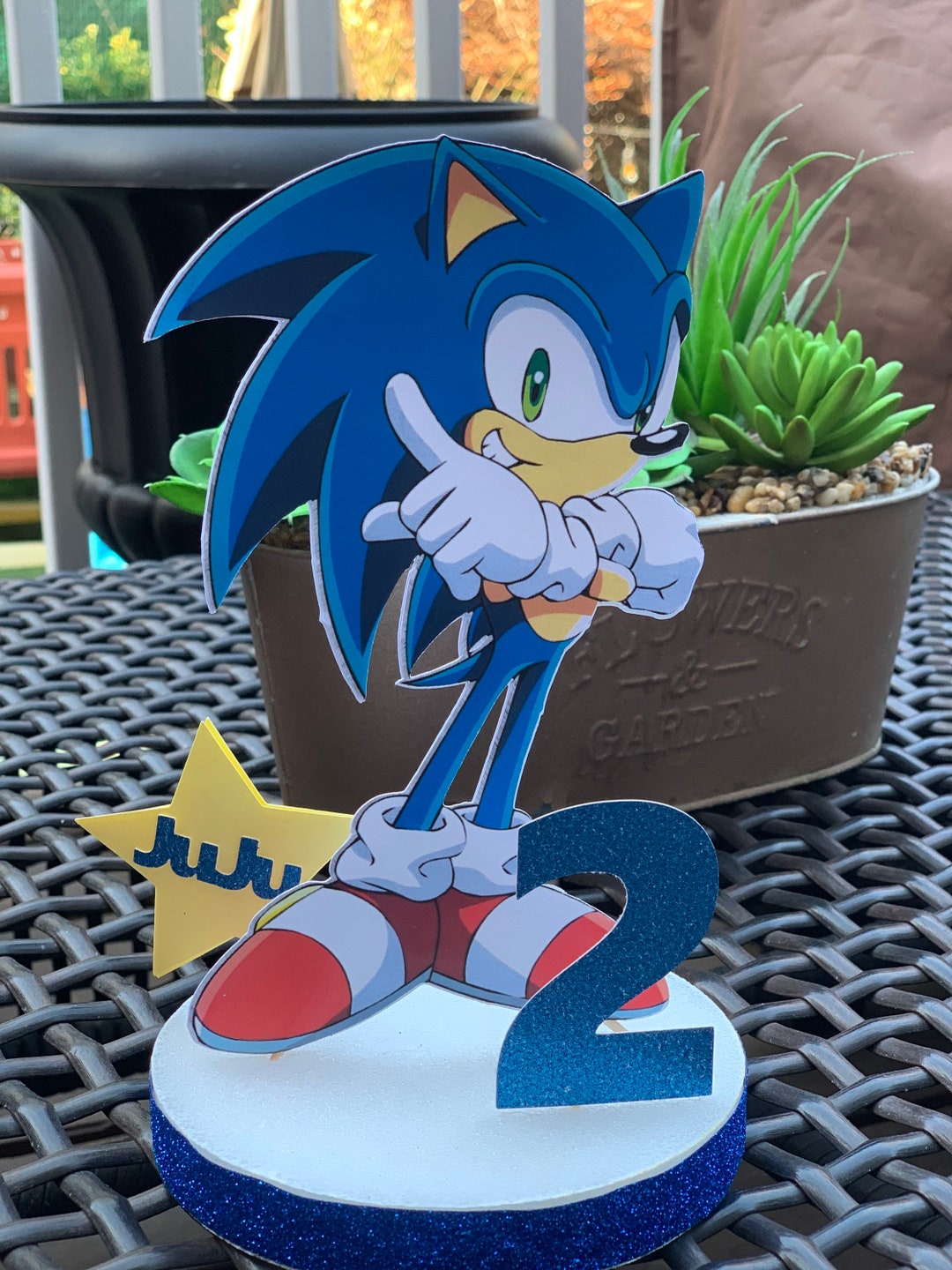 Sonic Centerpiece Sonic Decor Sonic Birthday Party Sonic - Etsy