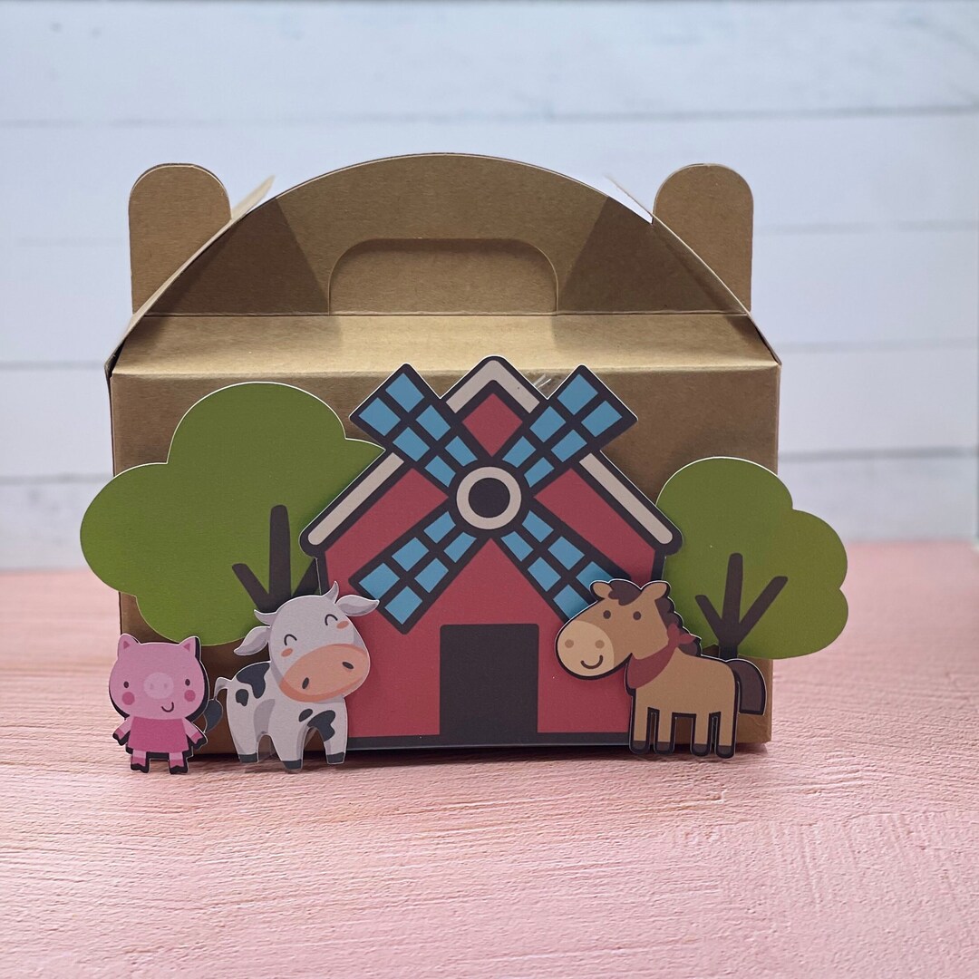 Farm Gable Box• Farmer Favor Box • FARM Favor Boxes • FARM Favor Box ...