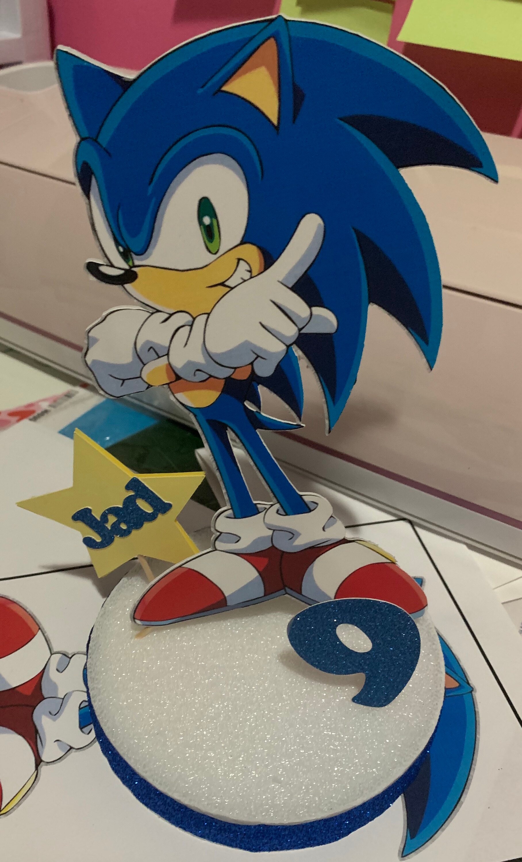 Sonic Centerpiece Sonic Decor Sonic Birthday Party Sonic - Etsy