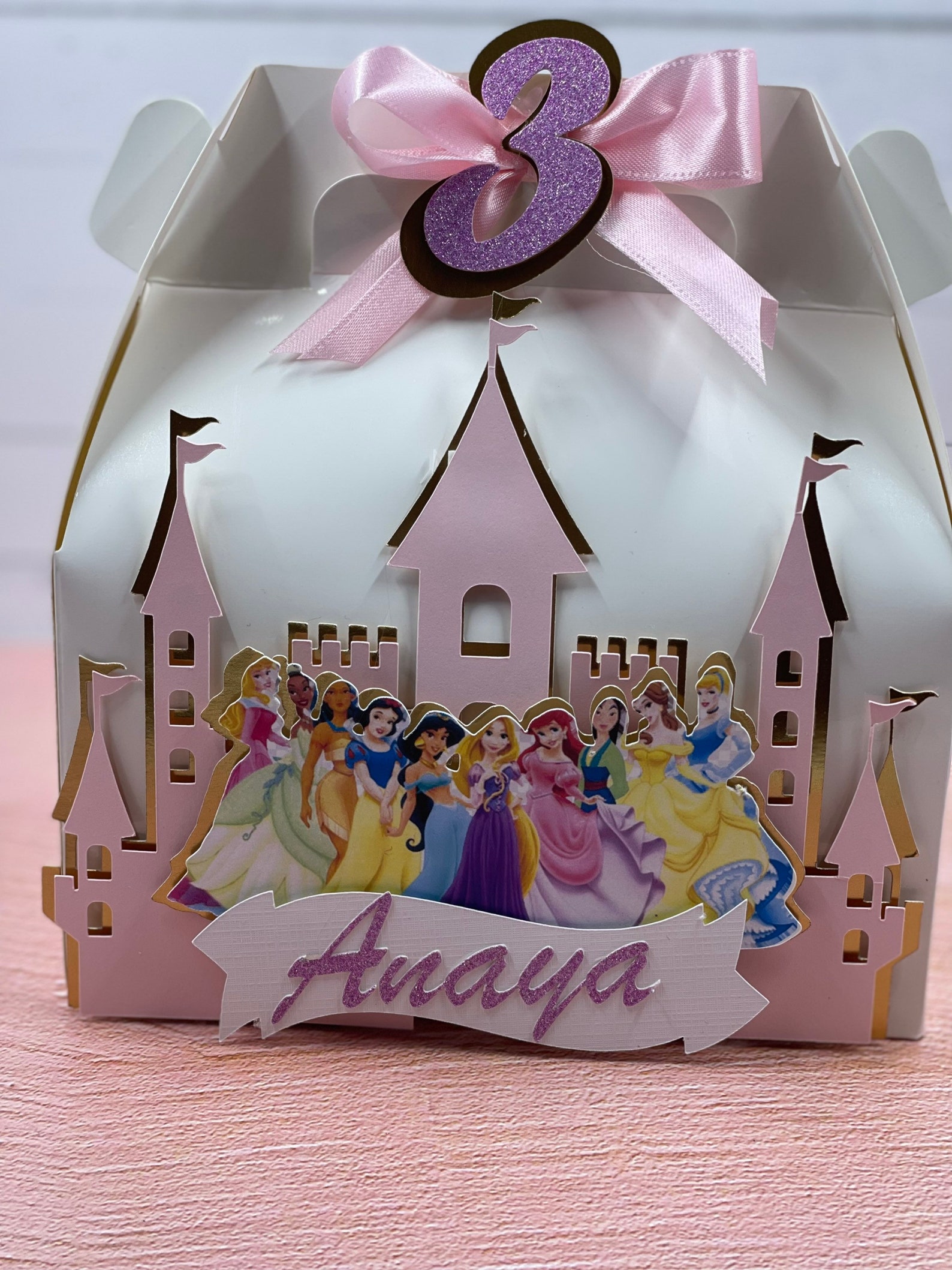 Princess Gable Box Princess Favor Box Disney Princess Favor - Etsy