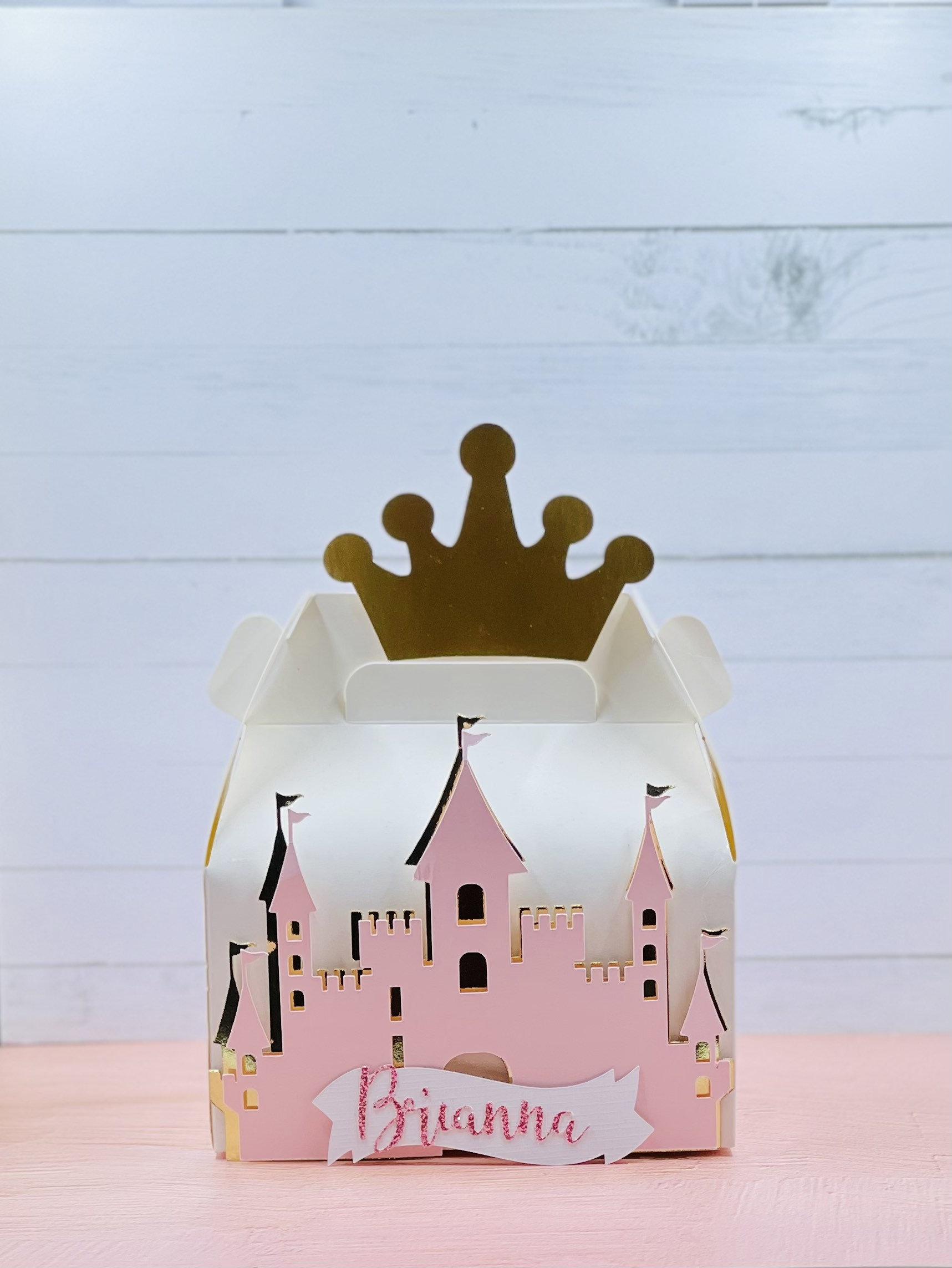 Princess Gable Box Princess Favor Box Crown Favor Boxes Crown Princess ...