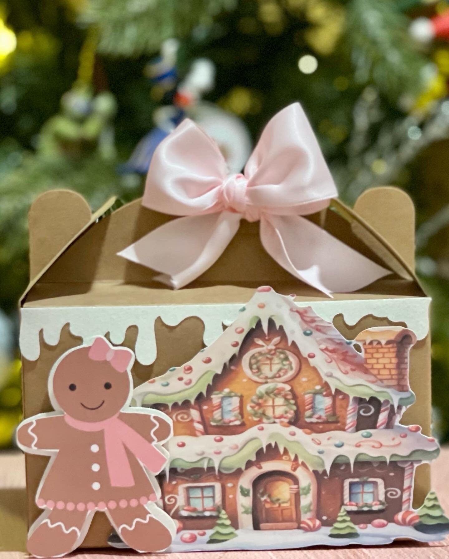 Gingerbread Gable Box• Christmas Favor Box • Gingerbread Favor Boxes ...