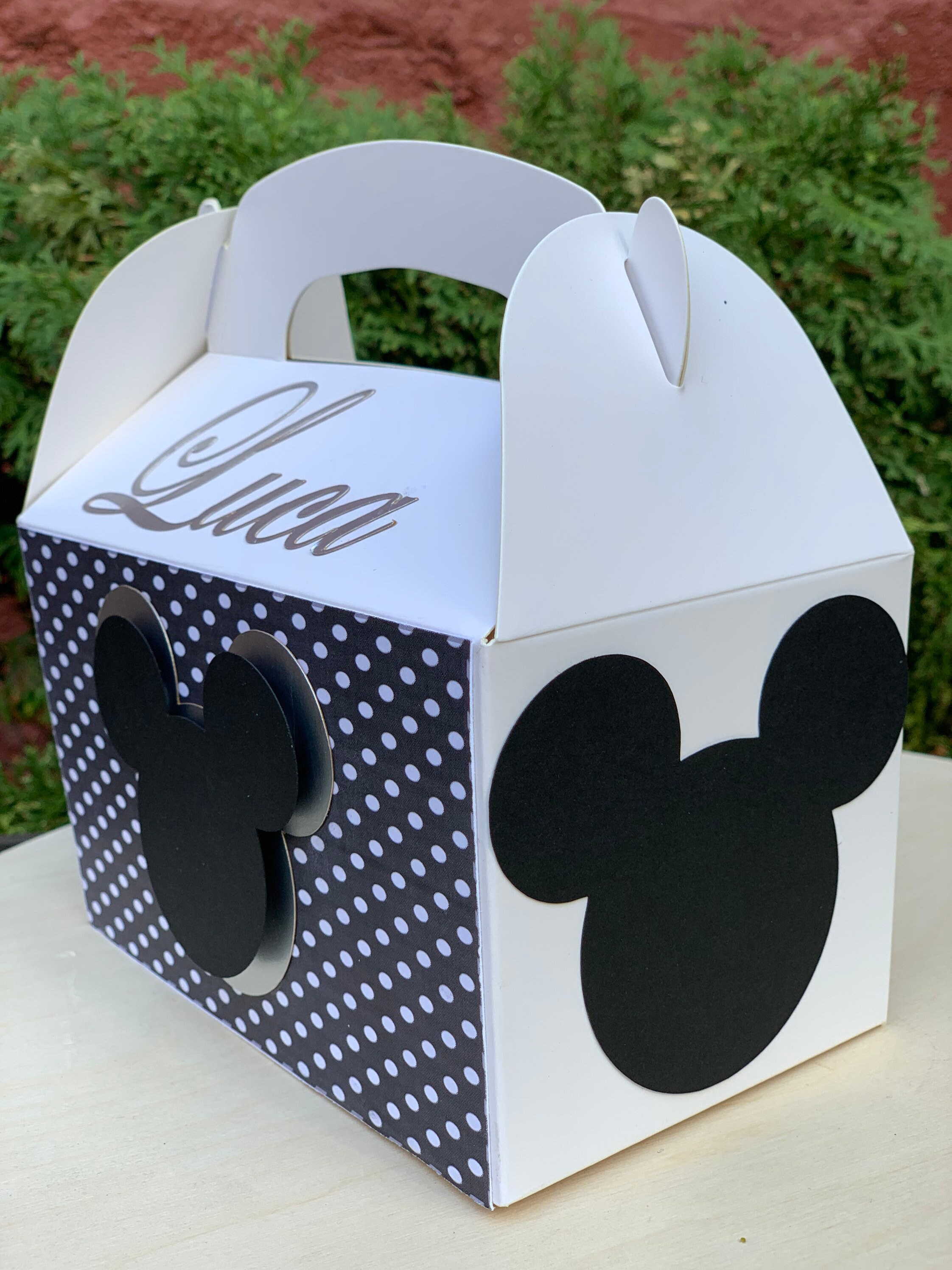 Mickey Mouse Favor Box Black and White Favor Box - Etsy