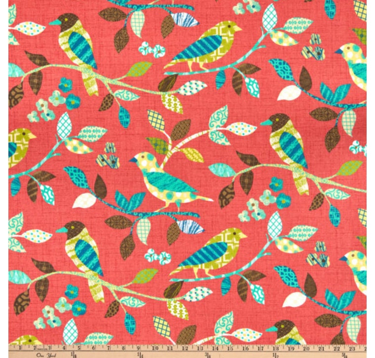 Colorful Bird Curtains Any Size Curtain Panels Valances - Etsy