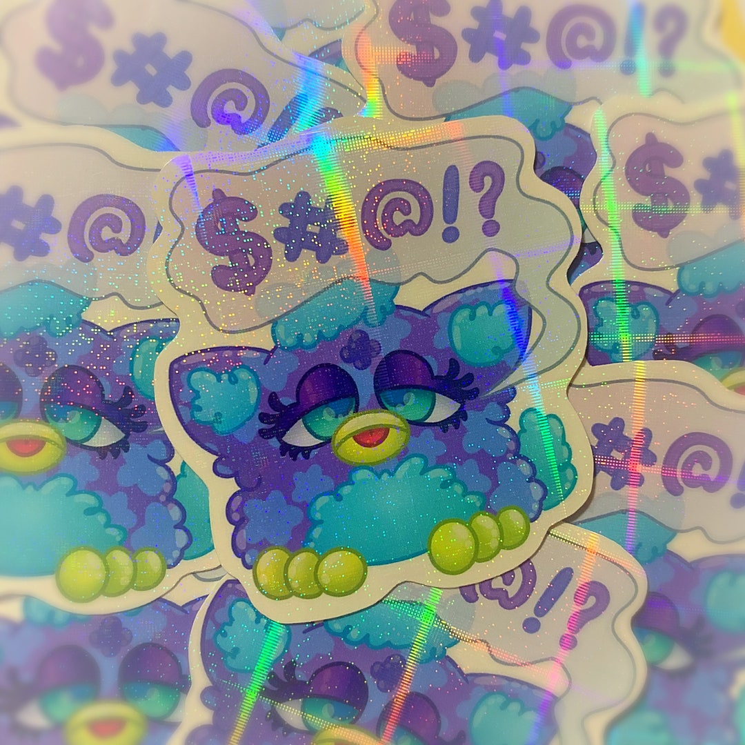 Furby Holographic Vinyl Sticker - Etsy