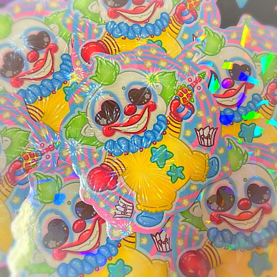 Shorty the Clown Holo Vinyl Sticker - Etsy