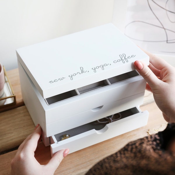 White Jewelry Box - Etsy