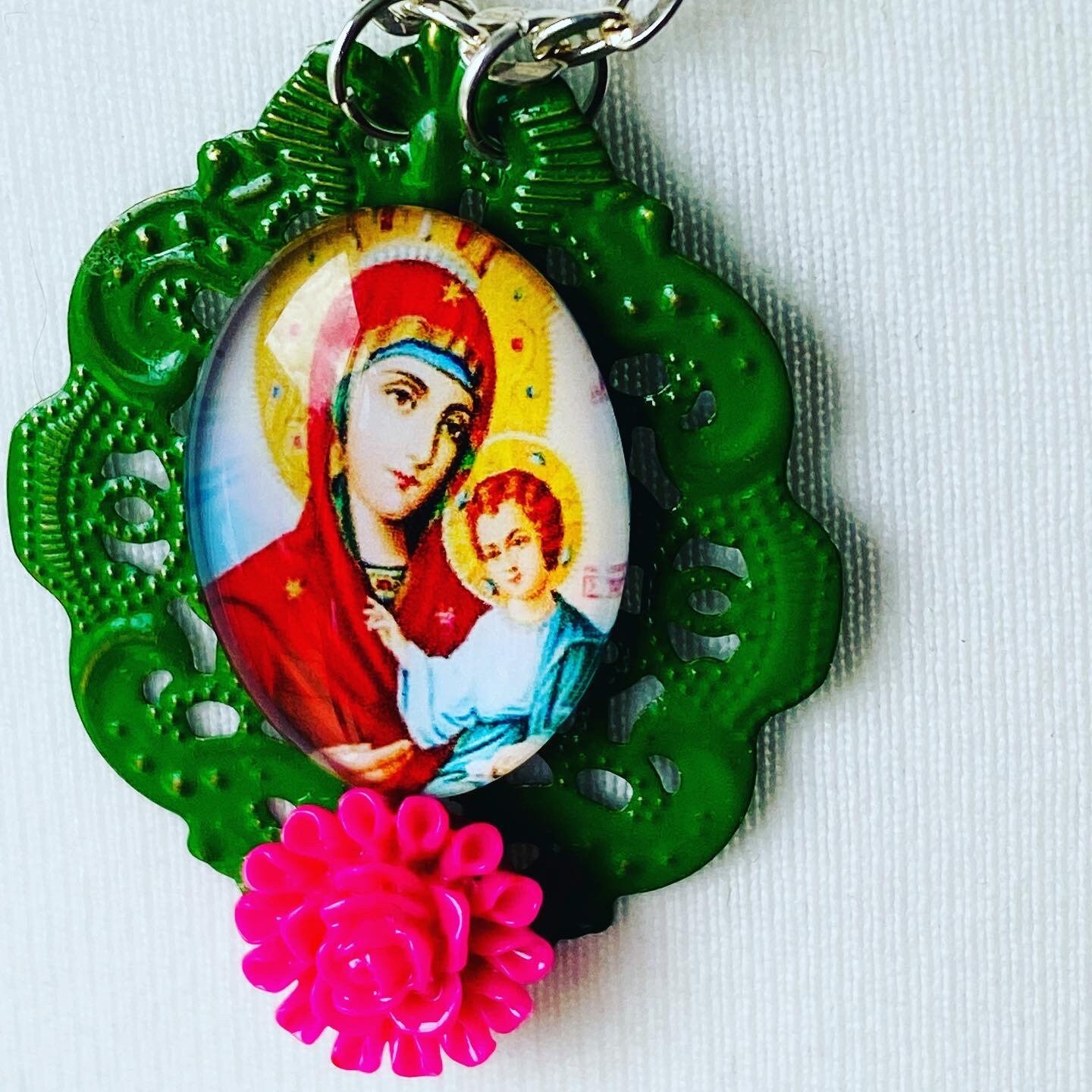 Religious Kitsch Necklace Kitsch Colour Pop Mexicano - Etsy