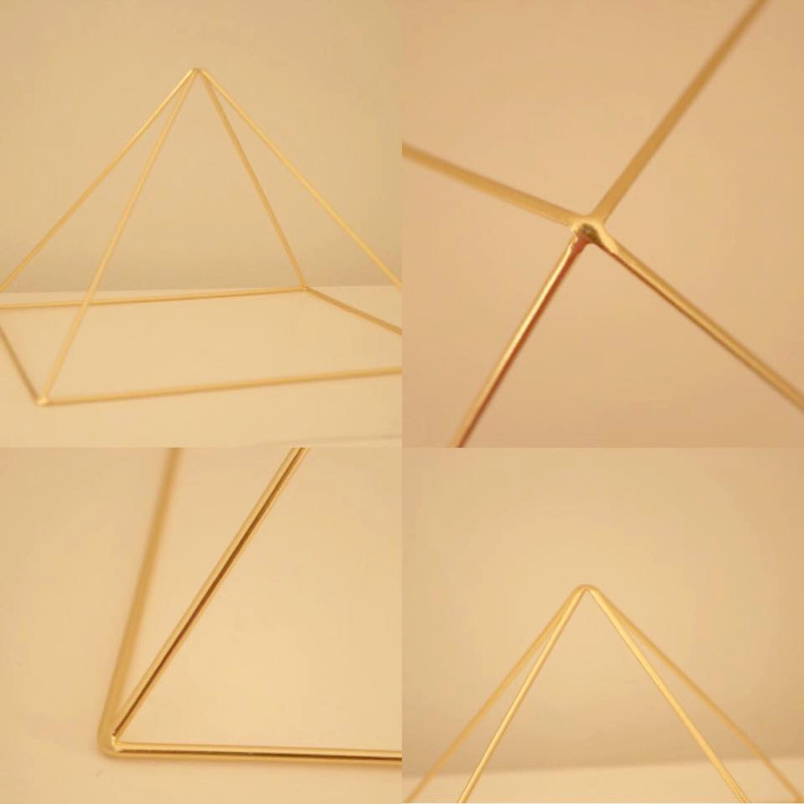 9" 24K Gold Plated Meditation Pyramid - Healing Pyramid - Emf ...