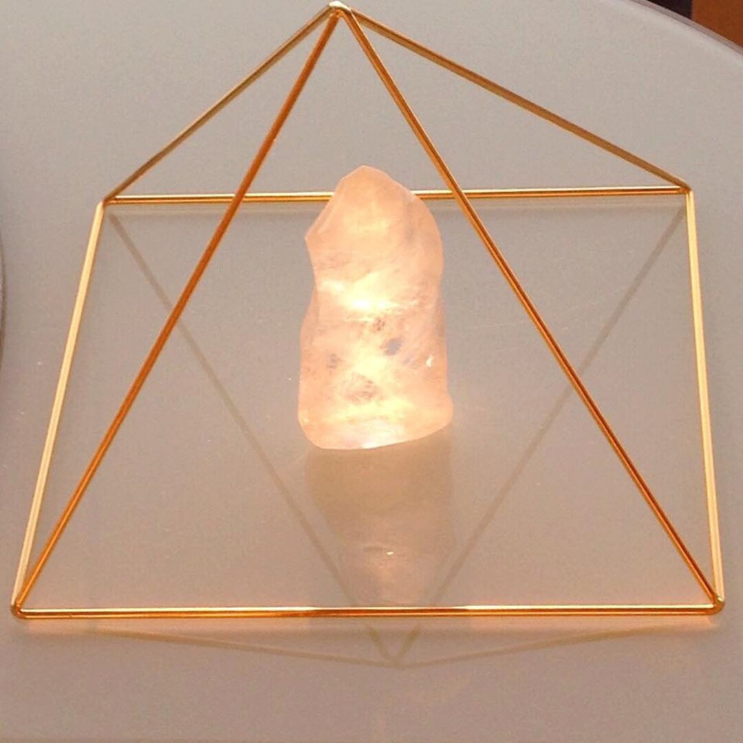 9" 24K Gold Plated Meditation Pyramid - Healing Pyramid - Emf ...