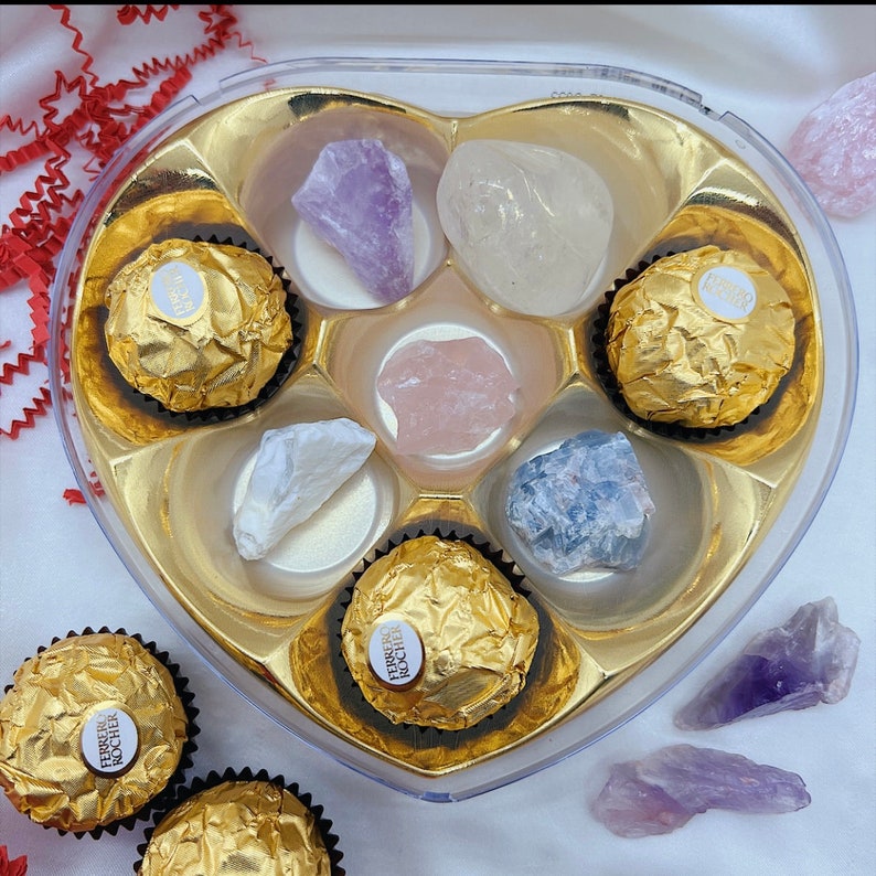 Valentine's Day Crystal Box, Crystal Box of Chocolates, Crystal Heart ...