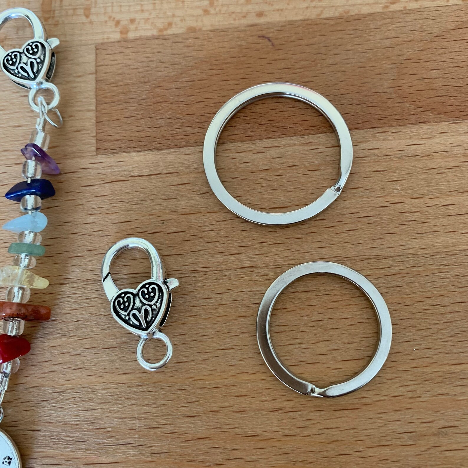 Chakra Zodiac Crystal Keychain, Rainbow Keychain, Beaded Keychain ...