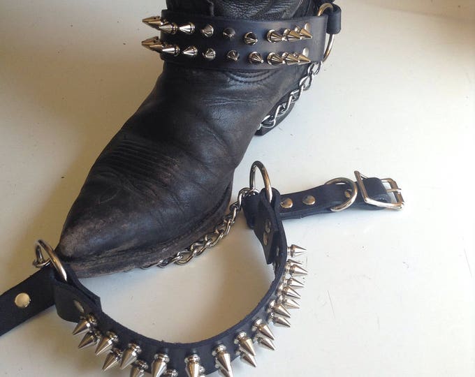 Pair of Spiked Punk Bootstraps - Etsy