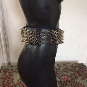 High Waisted Spiked Belt - Etsy