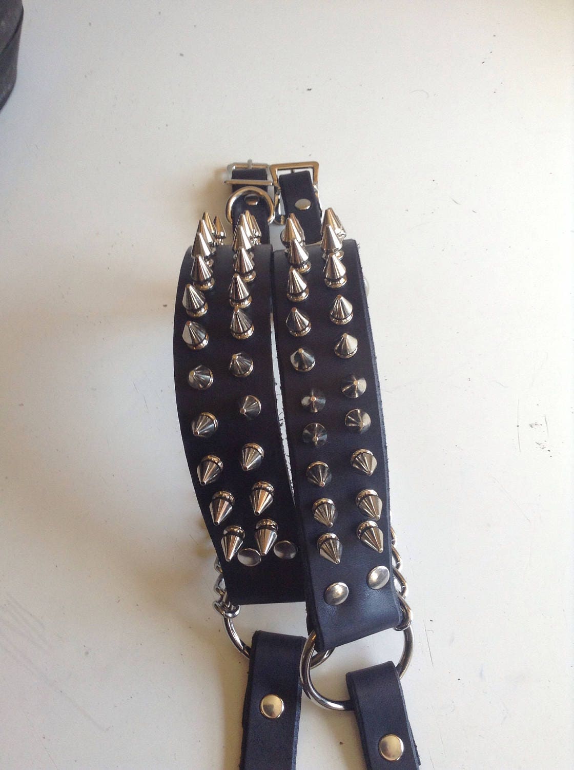 Pair of Spiked Punk Bootstraps - Etsy