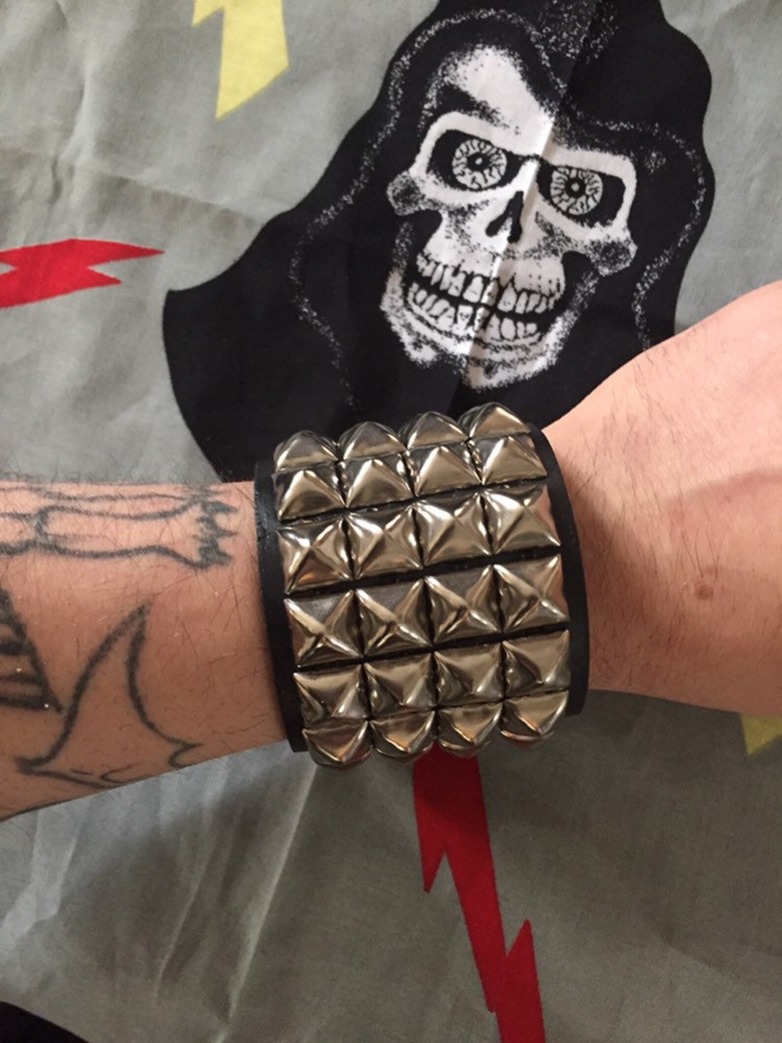 Four Row Pyramid Studded Bracelet - Etsy