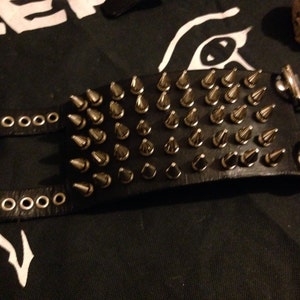 Heavy Duty Spiked Leather Cuff - Etsy