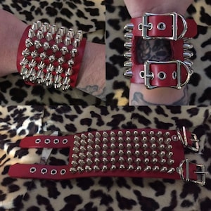 Red Ultra Punk Cuff - Etsy