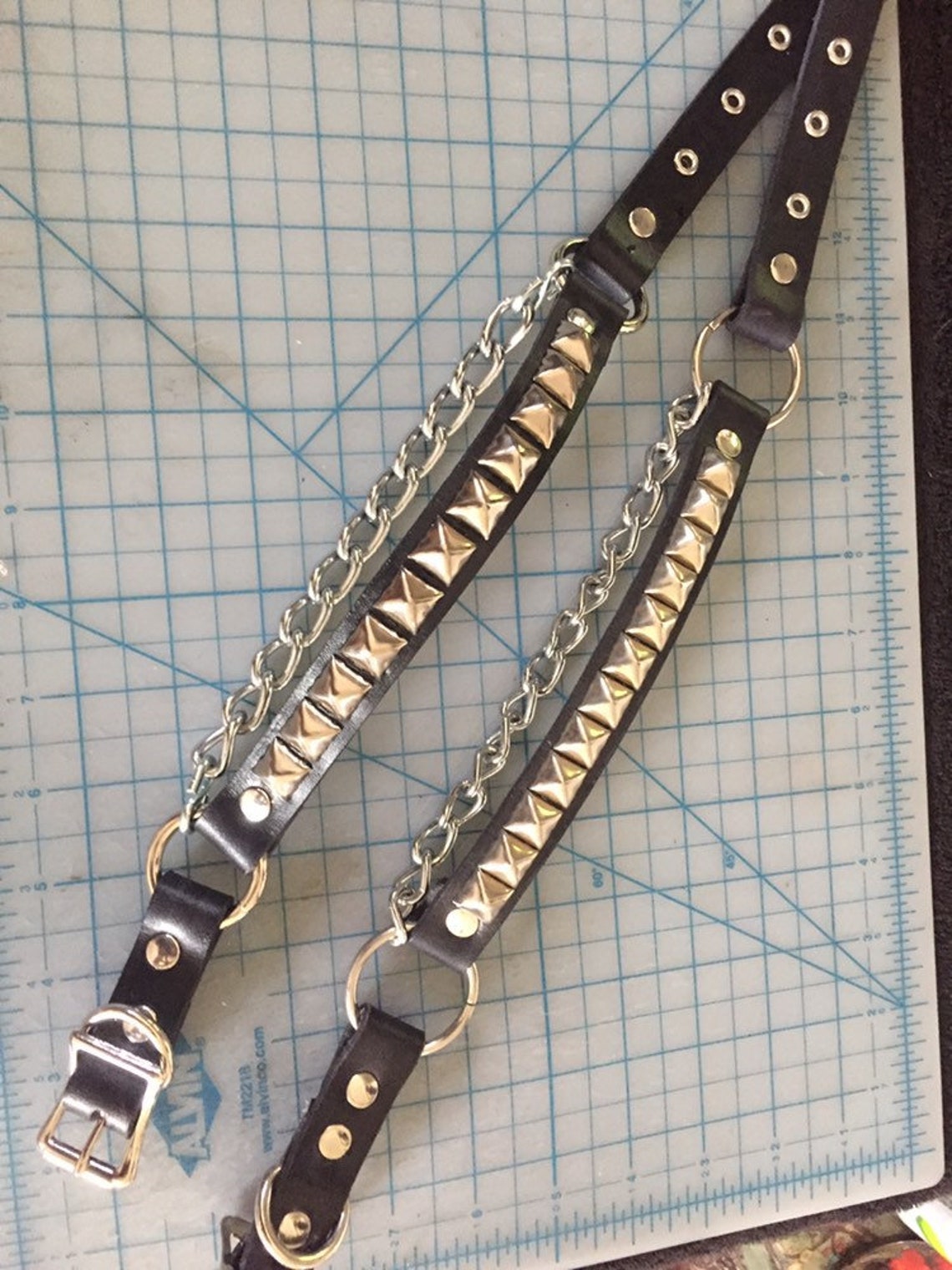 Pair of One Row Pyramid Studded Bootstraps - Etsy