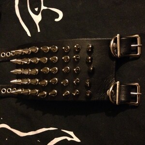Heavy Duty Spiked Leather Cuff - Etsy