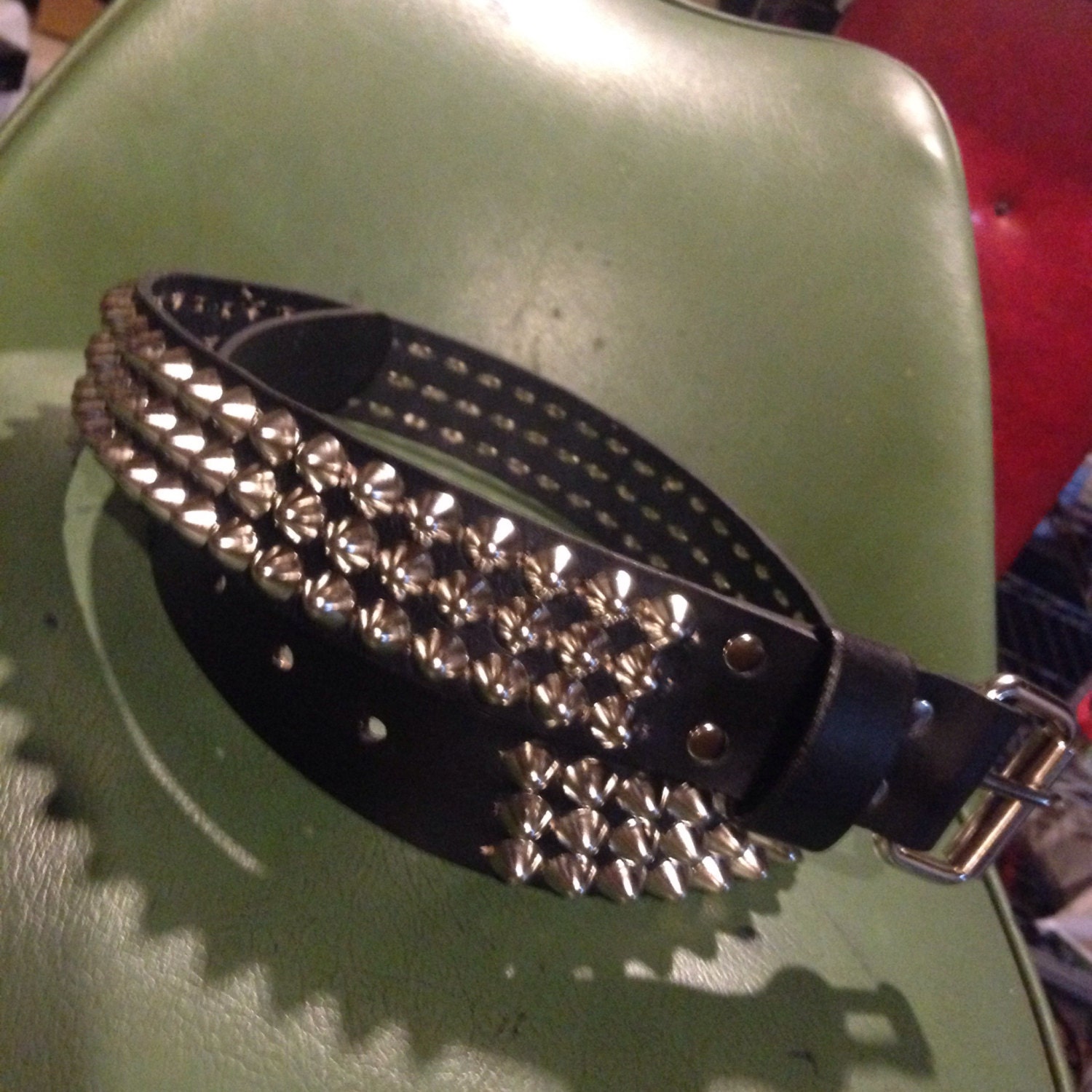 Three Row British Cone Studded Belt - Etsy
