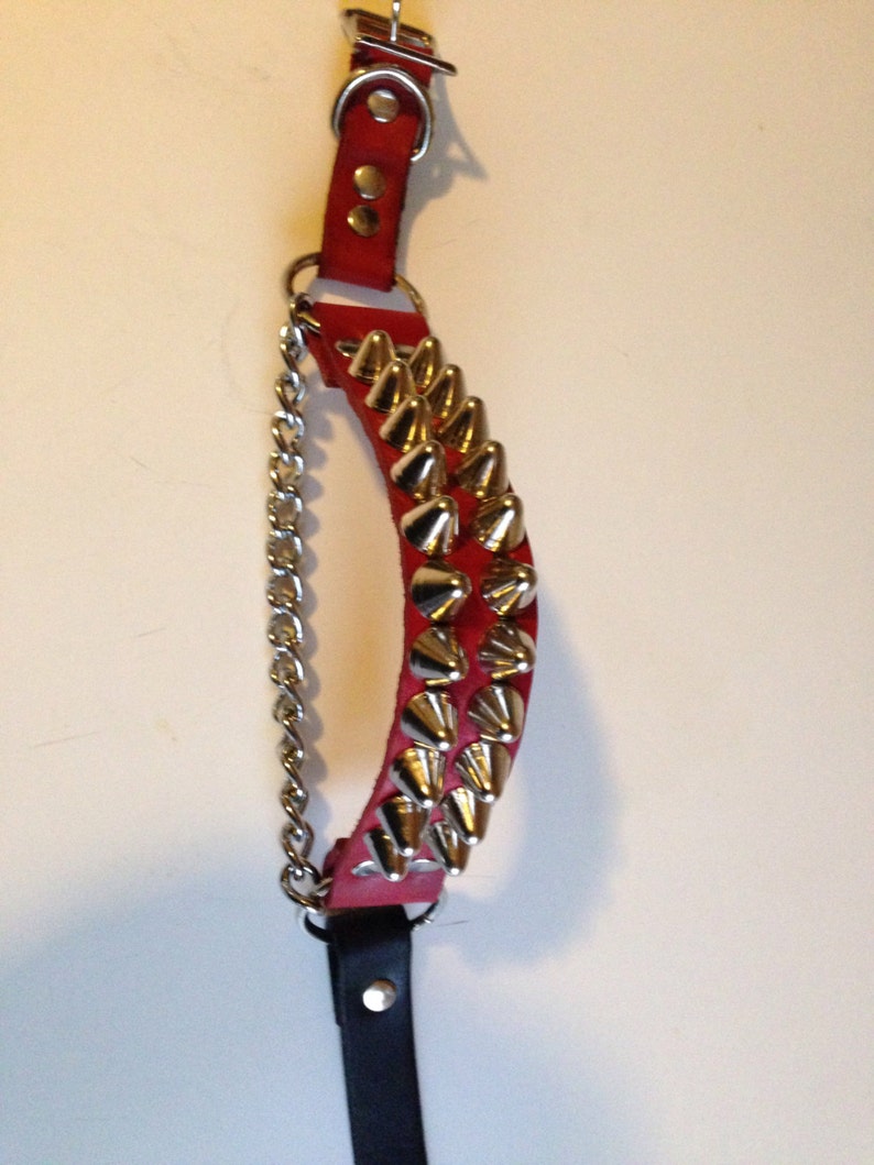 Red and Black Leather Punk Bootstrap | Etsy