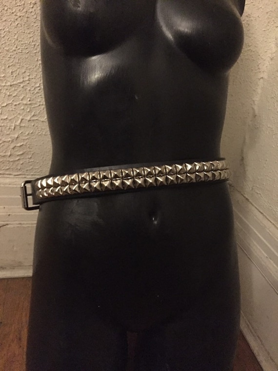 Two Row Pyramid Studded Belt | Etsy