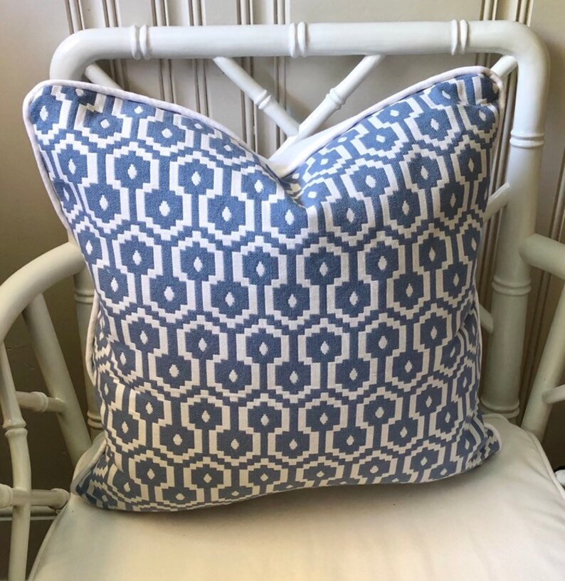 Geometric Blue Periwinkle Decorative Accent Throw Pillow Cover - Etsy