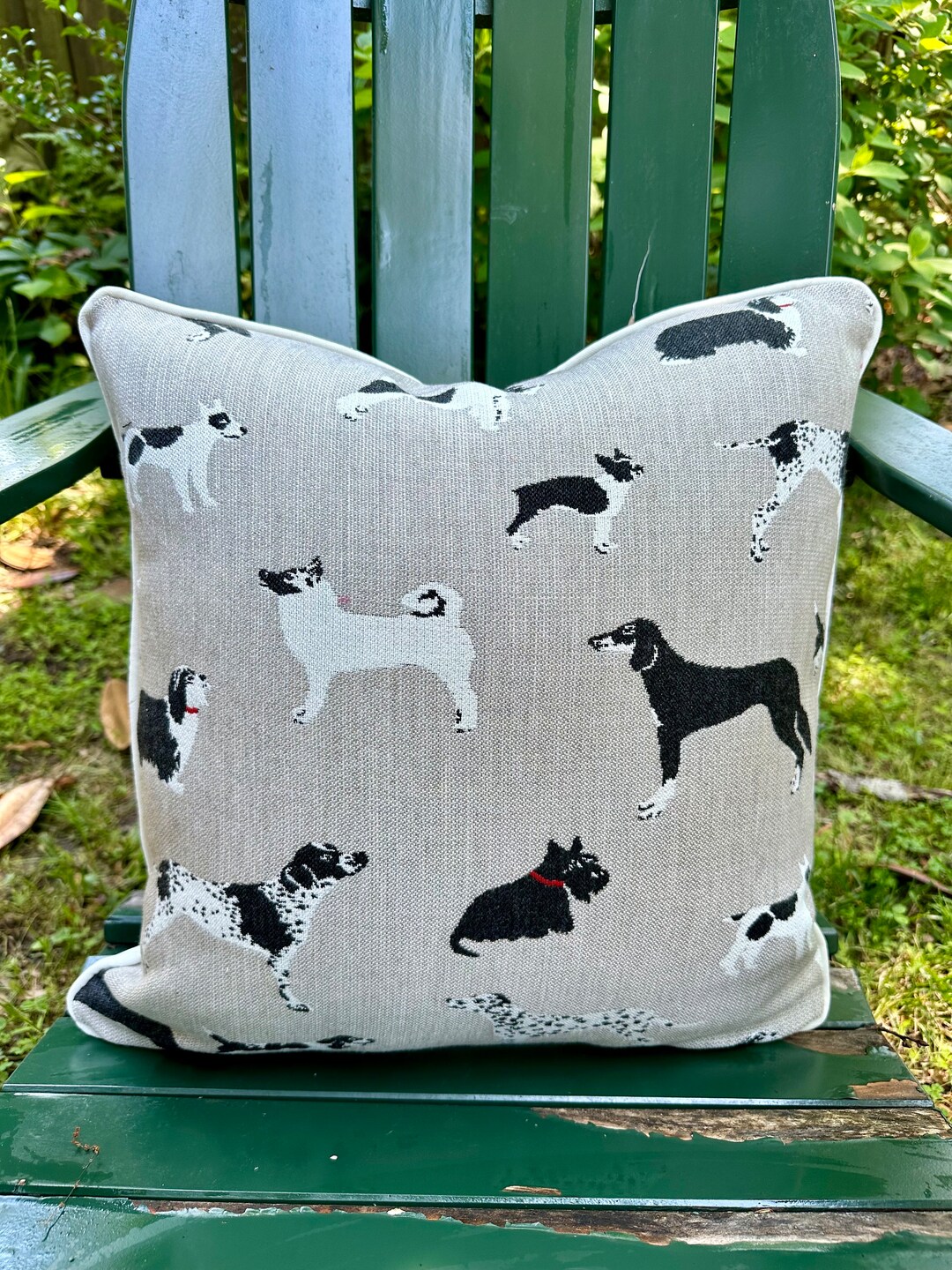 Sunbrella Fetch Bone Jacquard Indoor/outdoor Throw Pillow Cover With ...