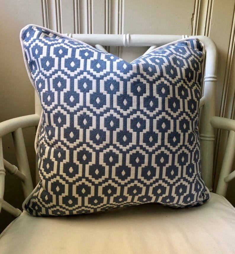 Geometric Blue Periwinkle Decorative Accent Throw Pillow Cover - Etsy