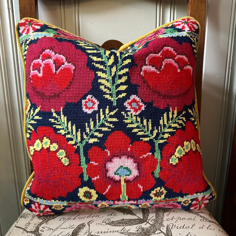 Needlepoint Pillow - Etsy