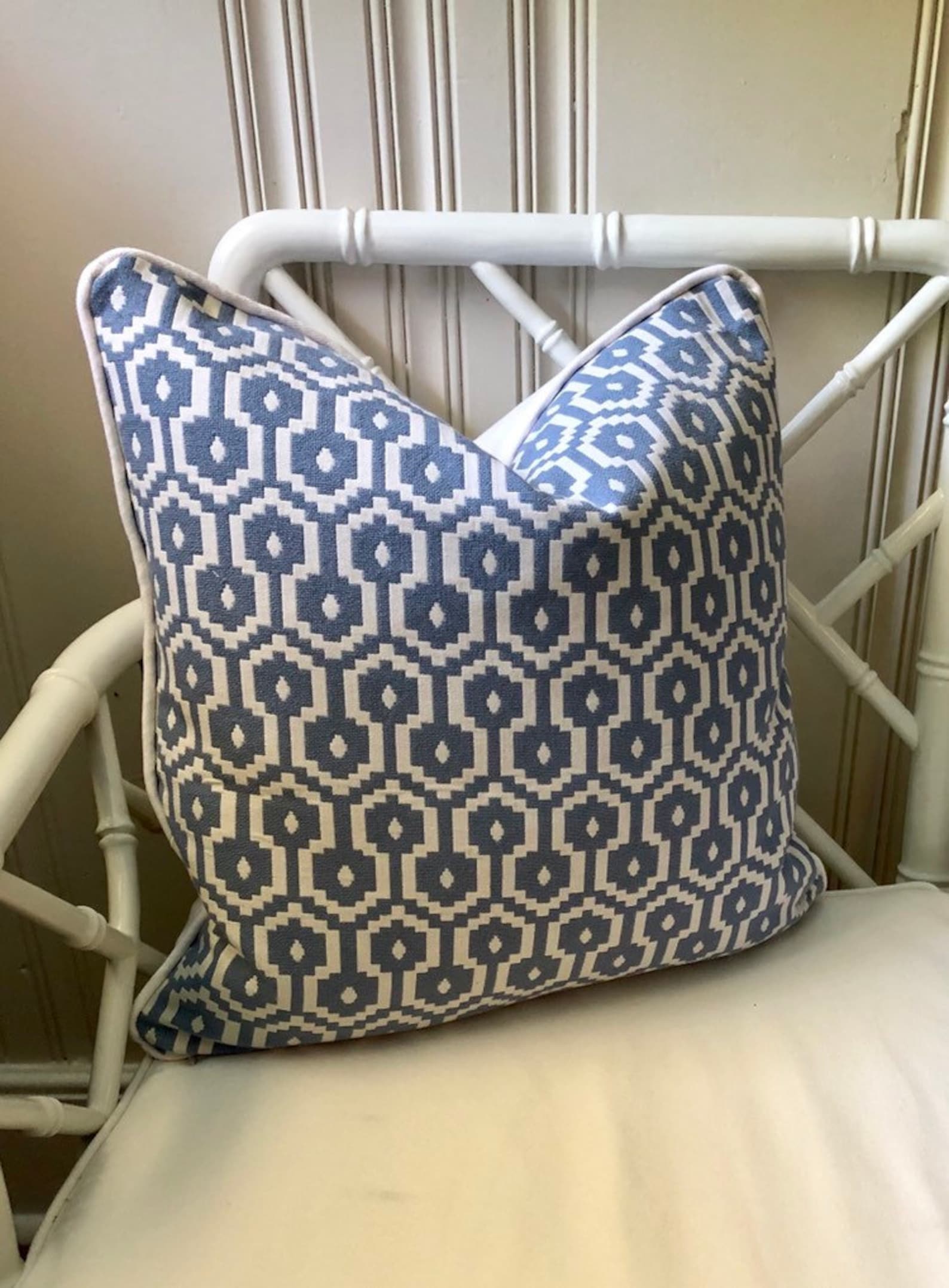 Geometric Blue Periwinkle Decorative Accent Throw Pillow Cover - Etsy