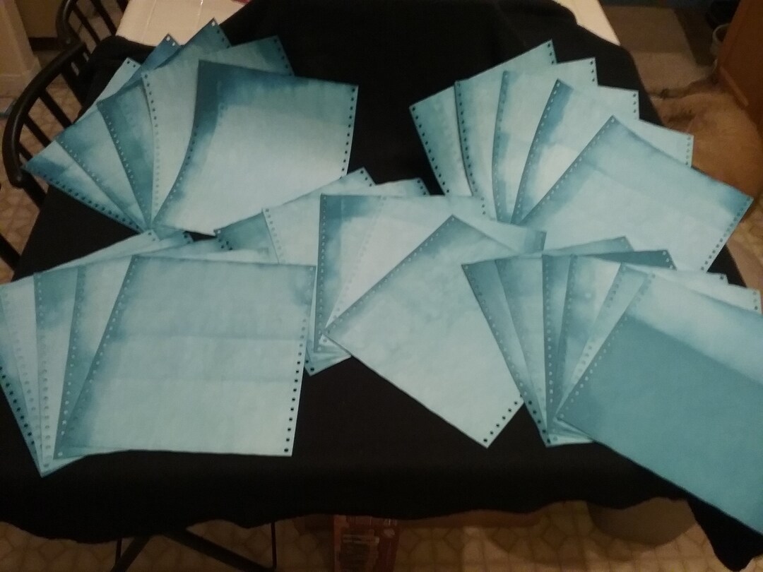 25 Pack of Teal Dip-dyed Dot Matrix Paper 20 Lb 11x9.75 - Etsy