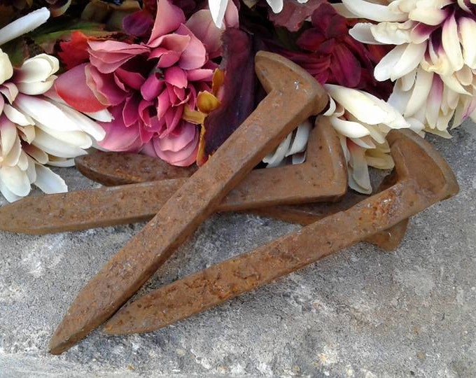 Vintage Rusted Iron Railroad Spikes 7 Inches Long - Etsy