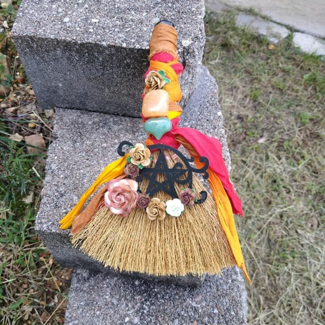 Harvest Bohemian Besom Witch Broom Mabon or Samhain Halloween ...