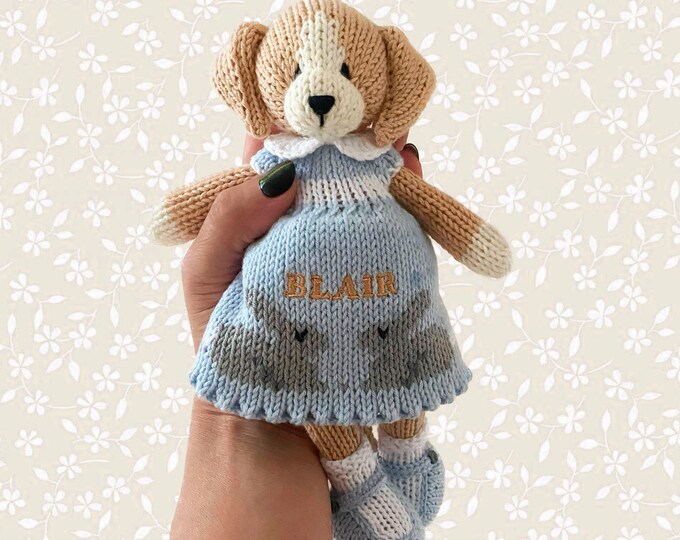 Knitted Beagle Puppy 16,9 Inch Puppy Soft Toy Knitted Puppy Realistic ...