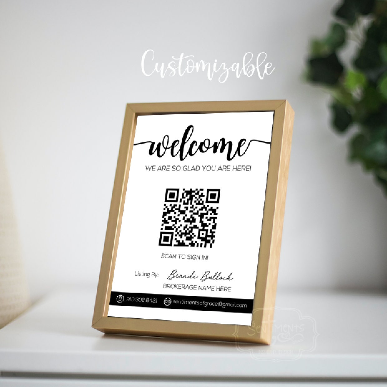 Editable Template - QR Code Sign - Realtor Open House Website Etsy ...