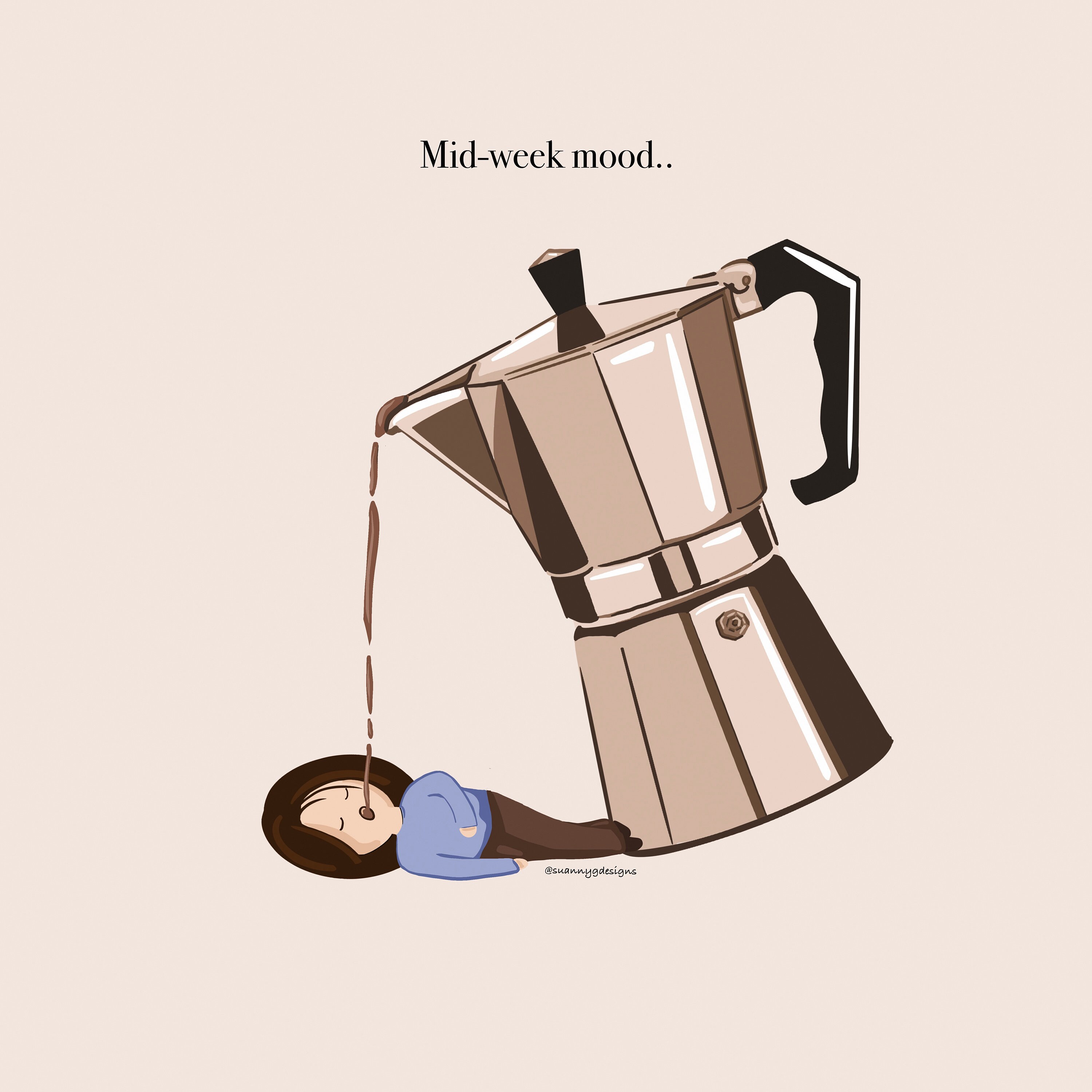 Mid Week Coffee Humor Art Instant Digital Download, Printable Coffee ...