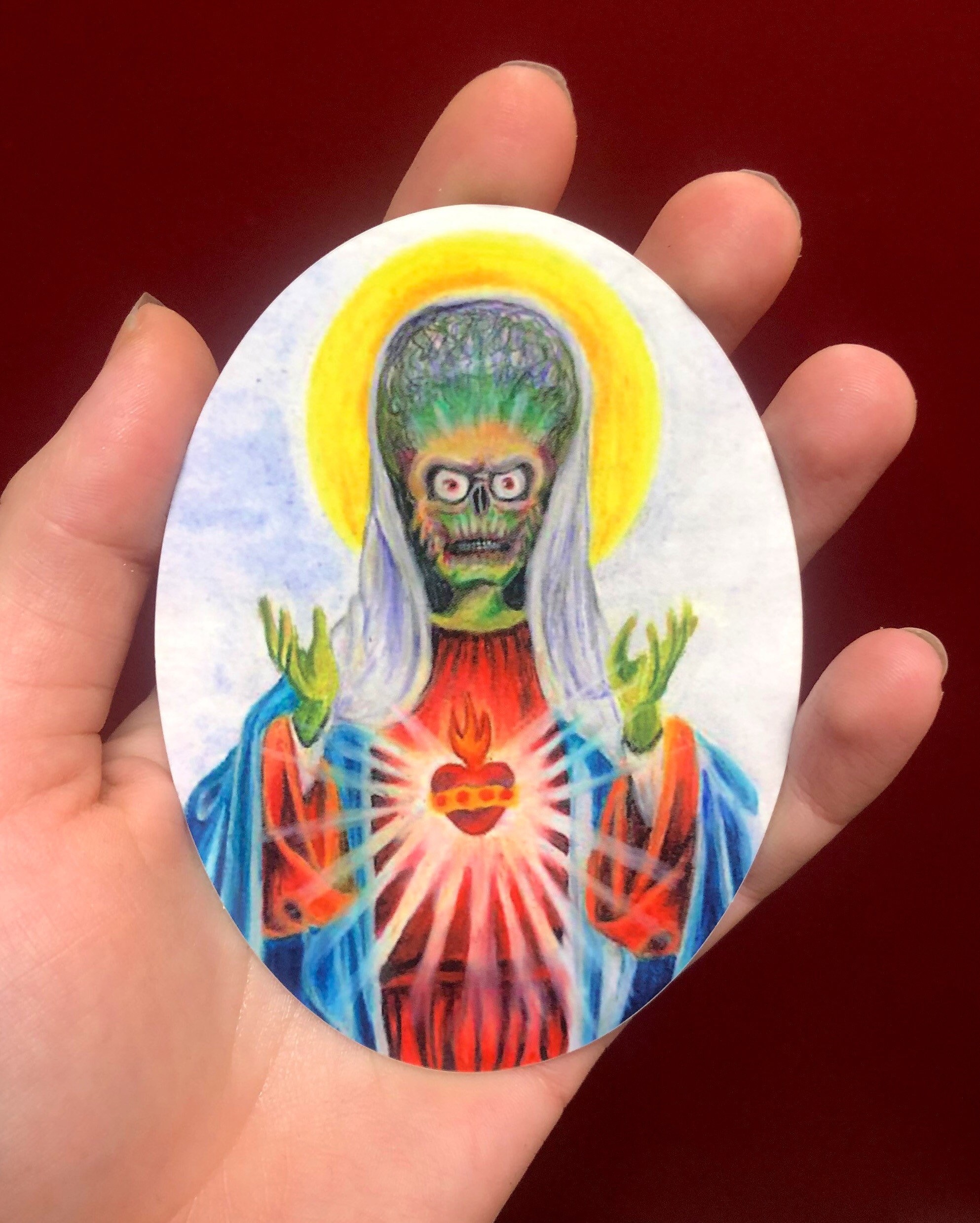 Mars Attacks Inspired Sticker. - Etsy