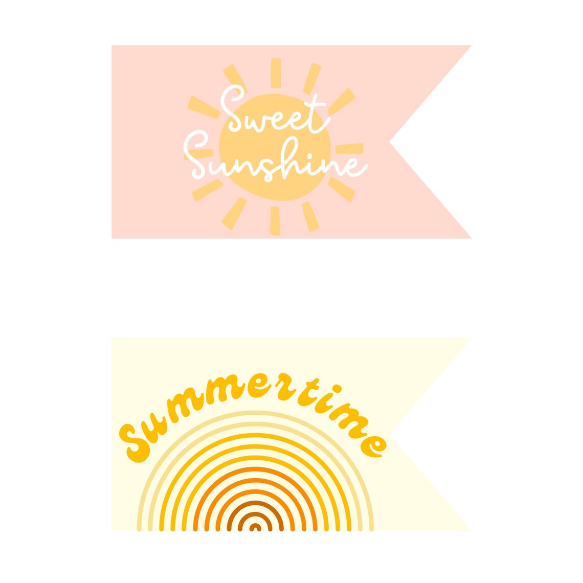 Printable Summer Pennant Flags, Photo Prop Download - Etsy