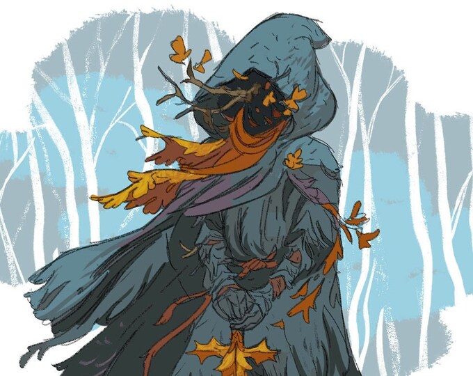 Knight of Autumn 2024 8x8 Sketch Print - Etsy