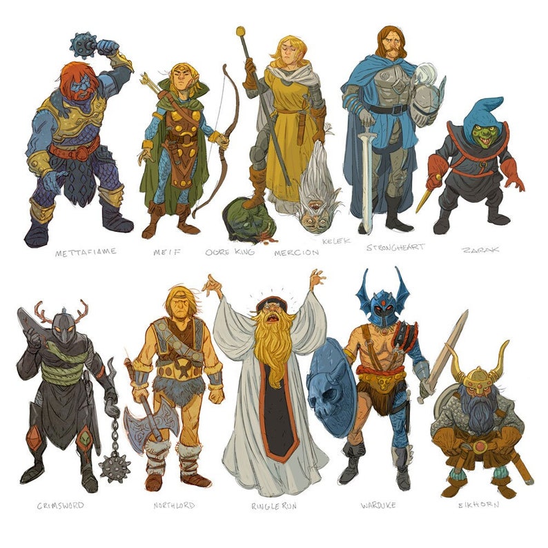 Dungeon People (2024) 8x8 Sketch Print - Etsy