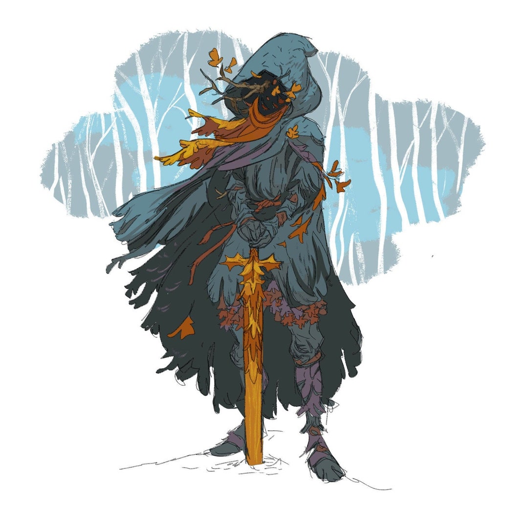 Knight of Autumn (2024) 8x8 Sketch Print - Etsy