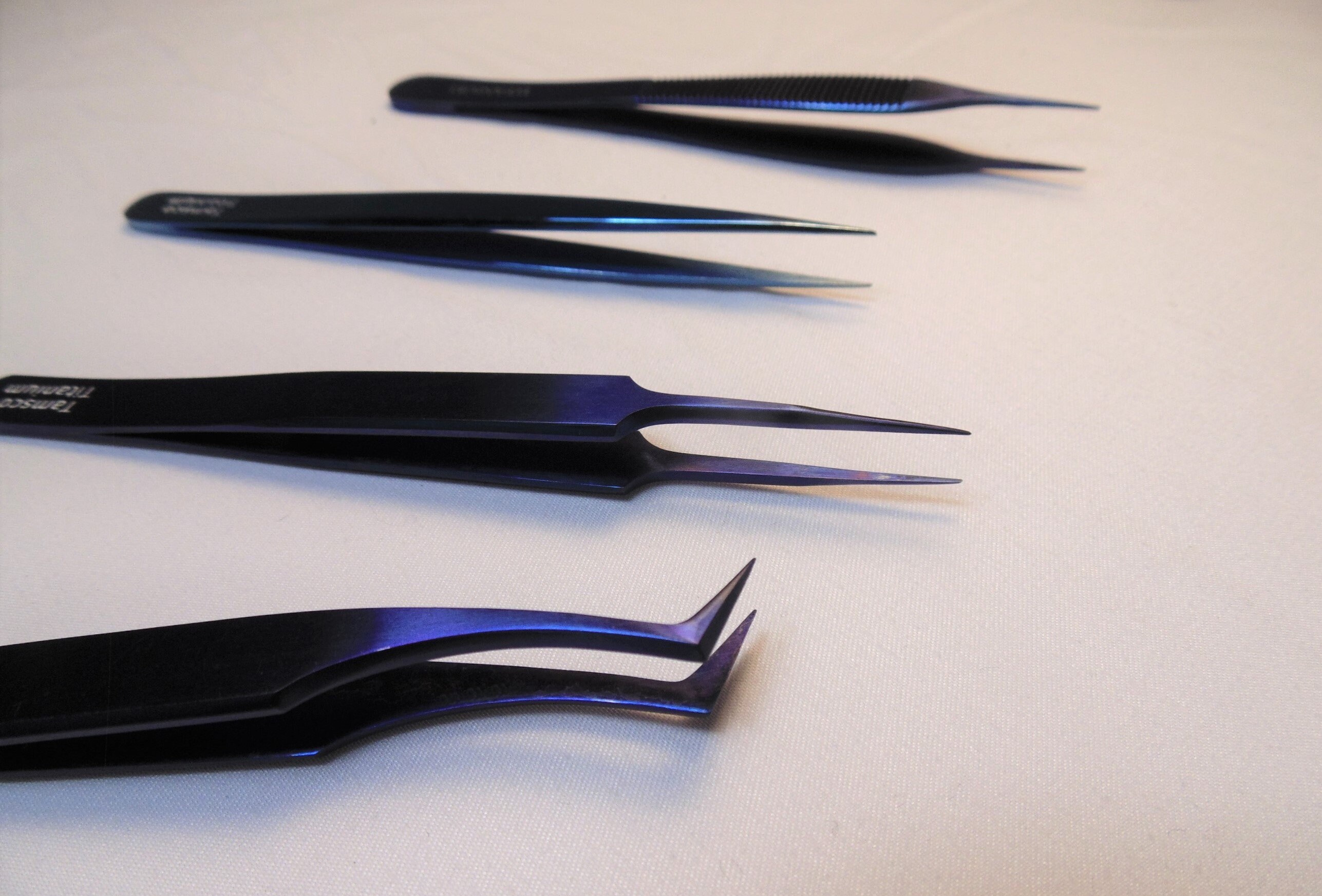 Titanium Tweezers Set of 4 - Etsy