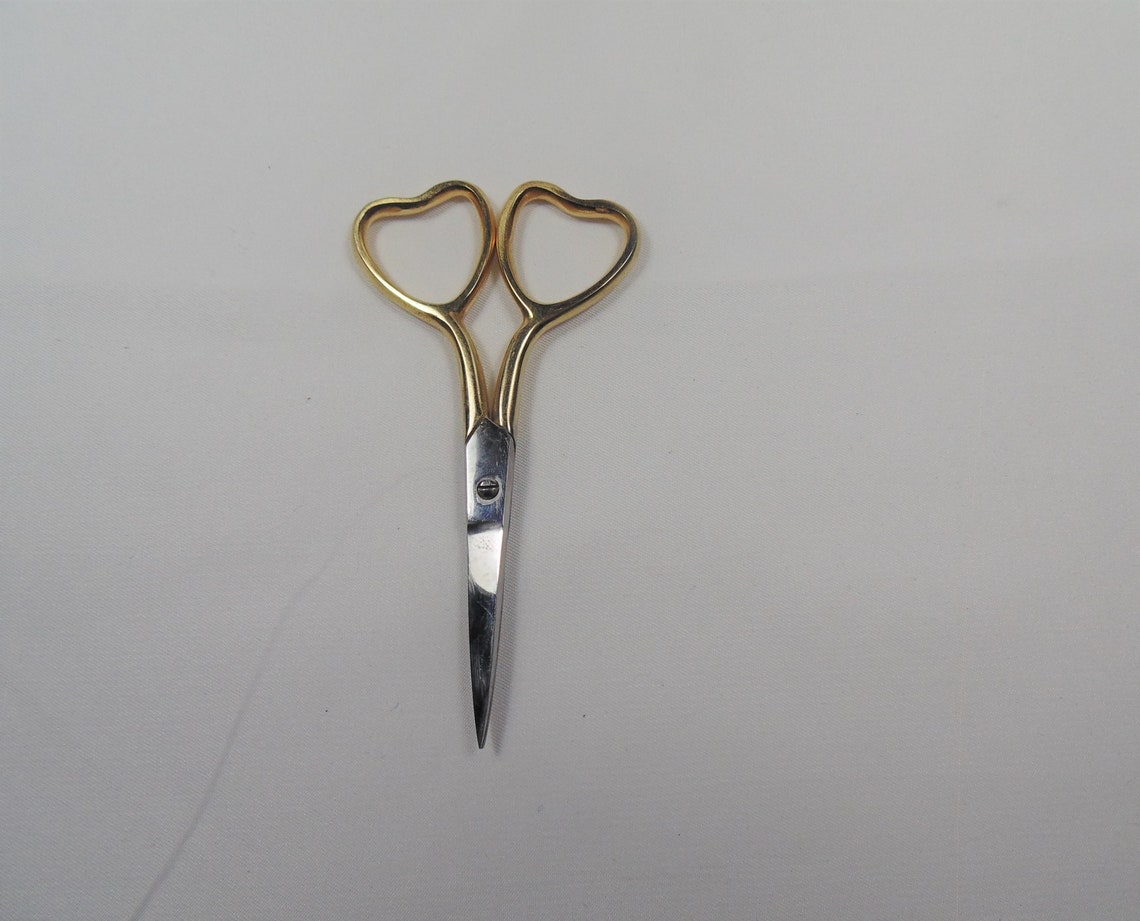 Needle Point Scissor Heart Themed 3.5" Inches (handmade) - Etsy
